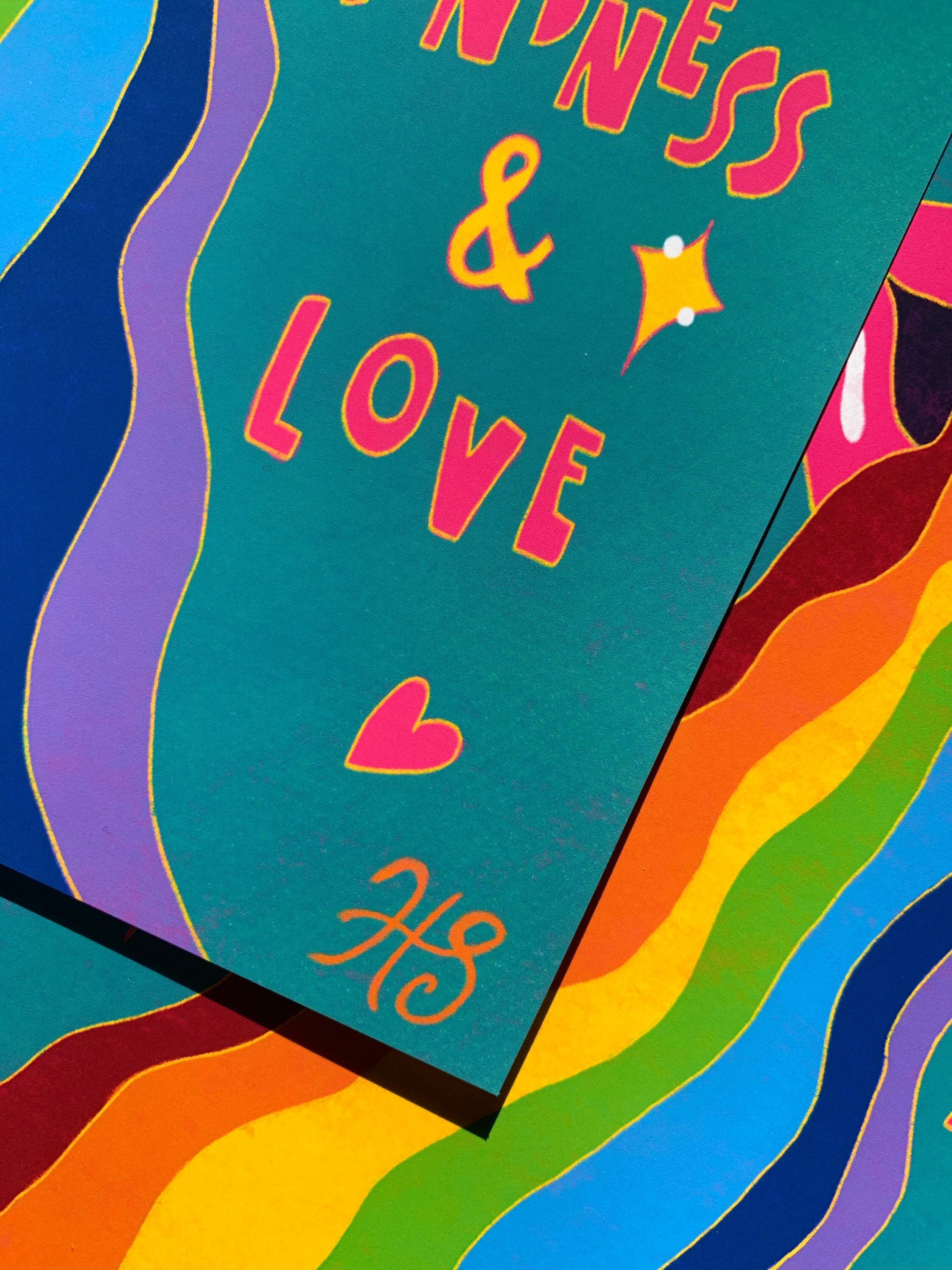 Kindness and Love 8x10 art print motivational art spread | Etsy