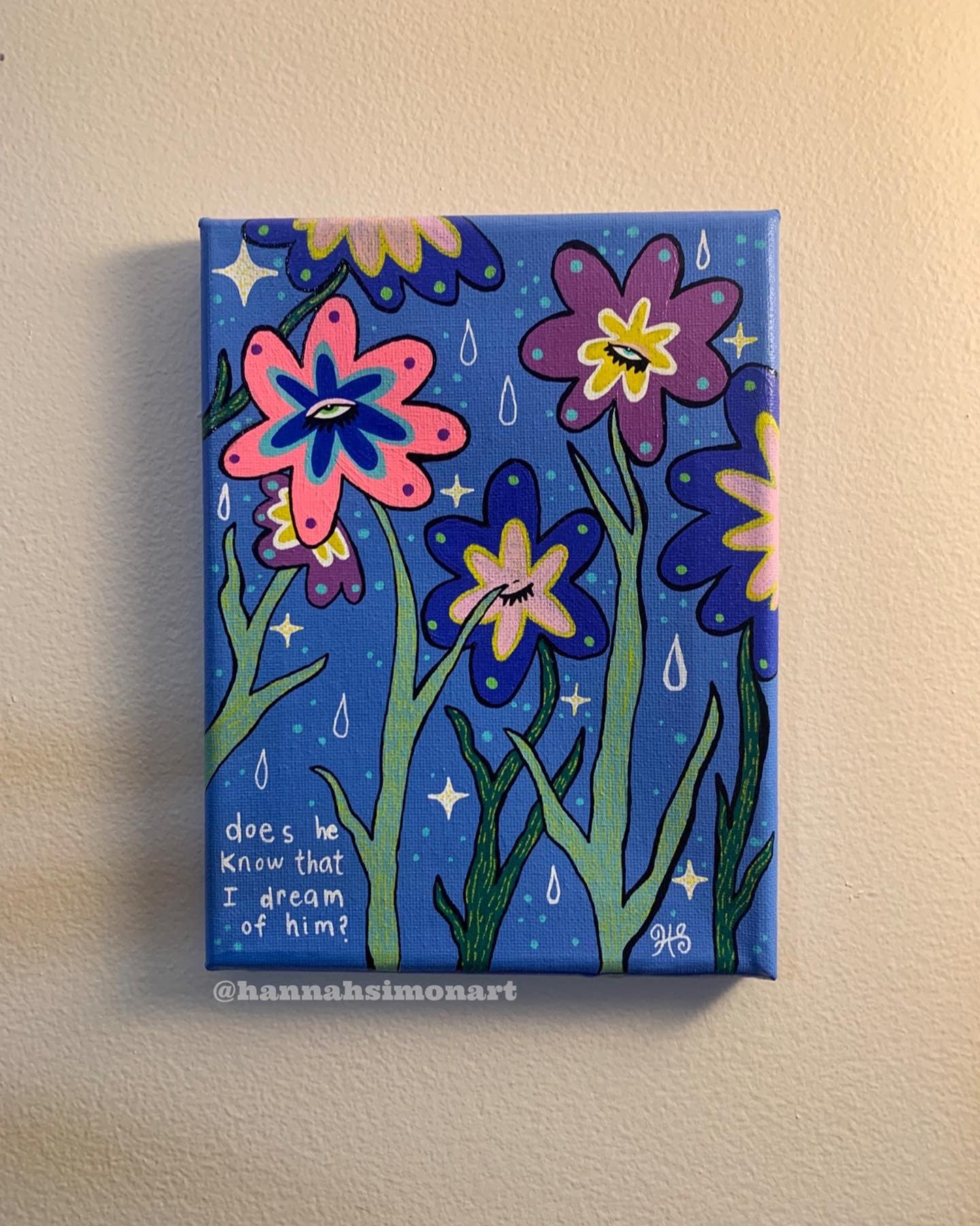 Does He Know Flower Garden Original Painting - Etsy
