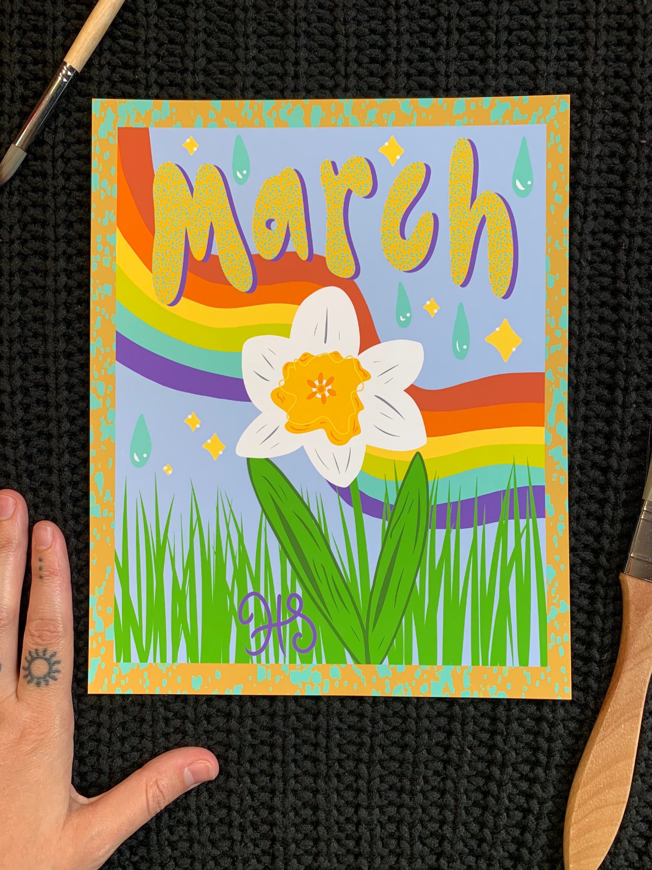 March Birth Flower Print | March Birth Print | Daffodil Print | March ...