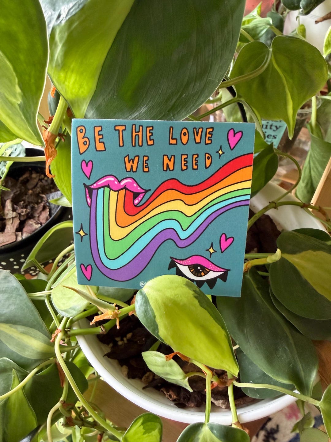 Be the Love Sticker | Matte Vinyl Sticker | Positive Sticker | Love ...