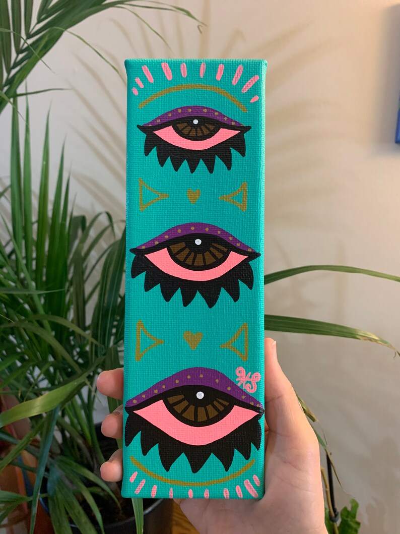Third Eye Trippy Painting | Eye Painting | Eye Wall Art | Trendy Wall ...