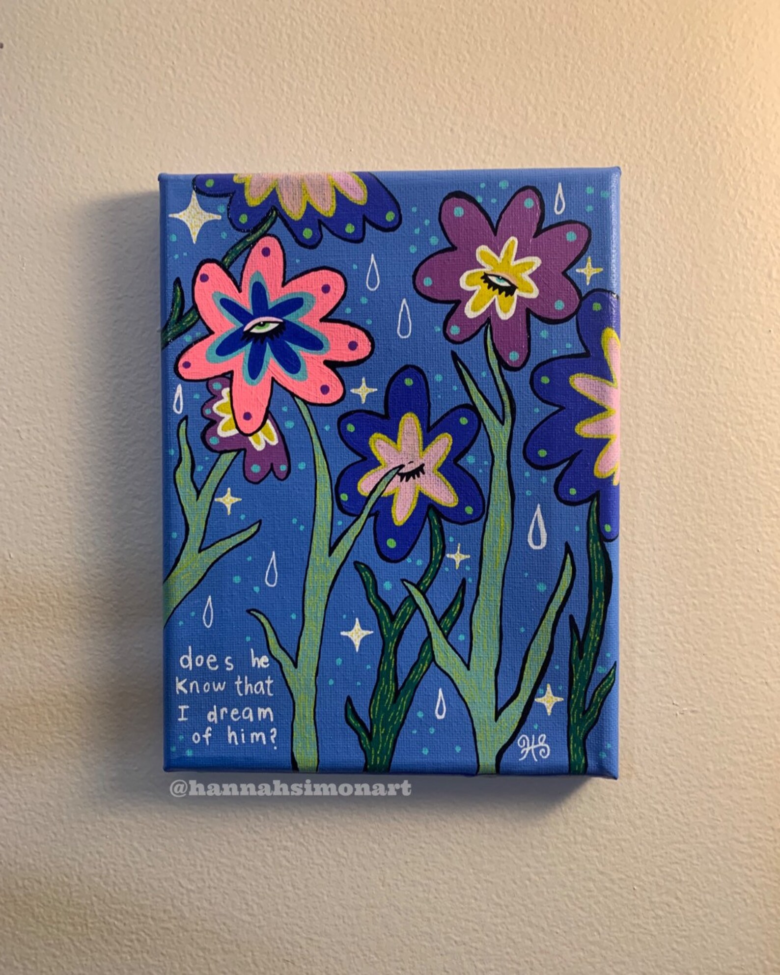 Does He Know Flower Garden Original Painting - Etsy
