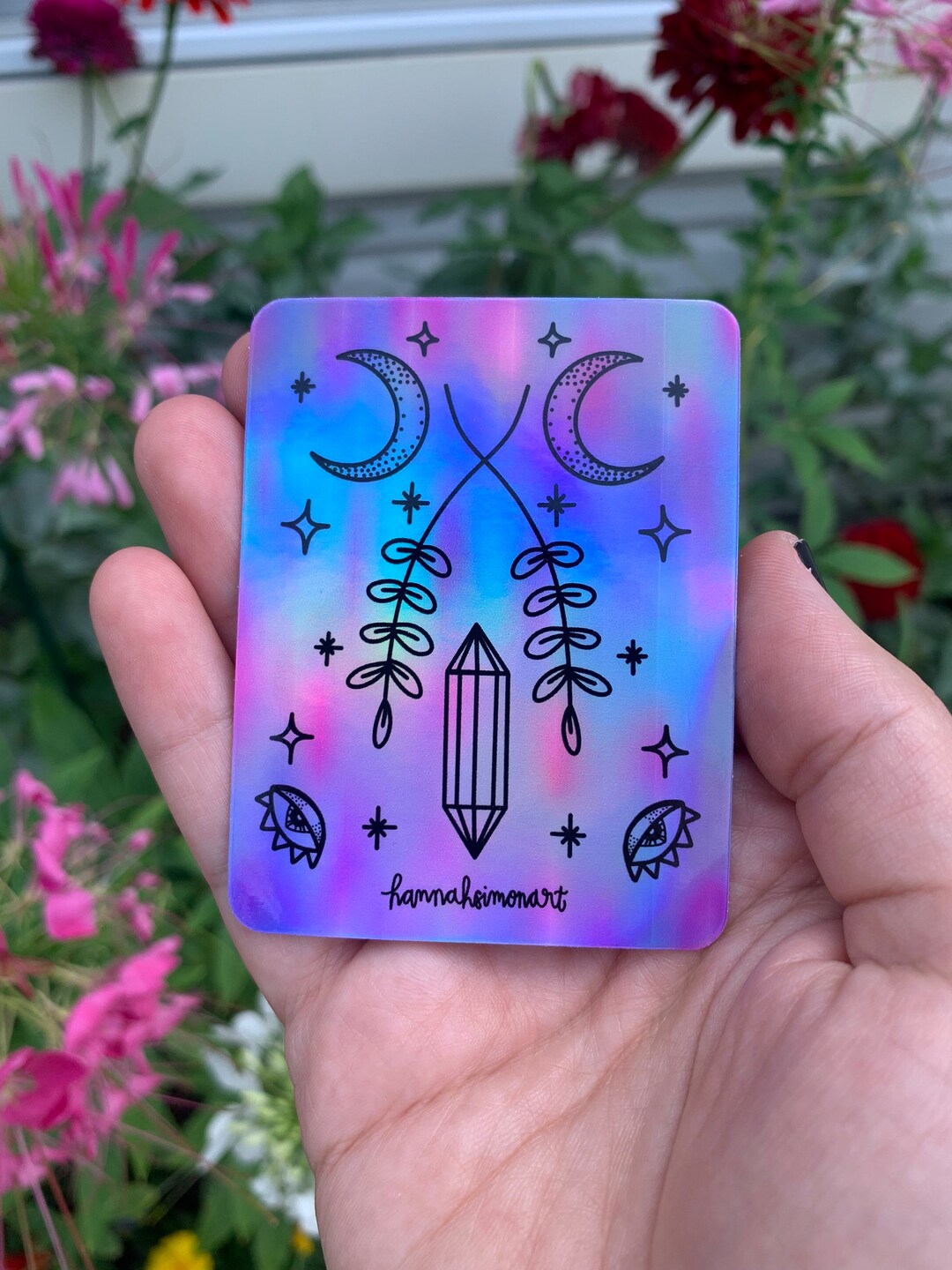 Witchy Sticker | Holographic Vinyl Sticker | Crystal Sticker | Witch ...