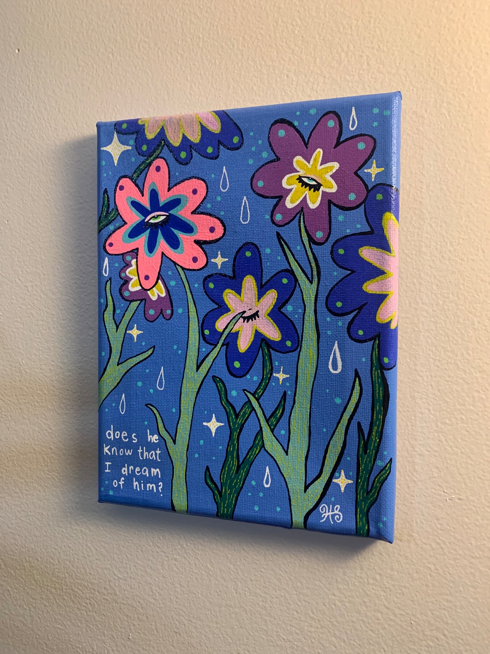 Does He Know Flower Garden Original Painting - Etsy