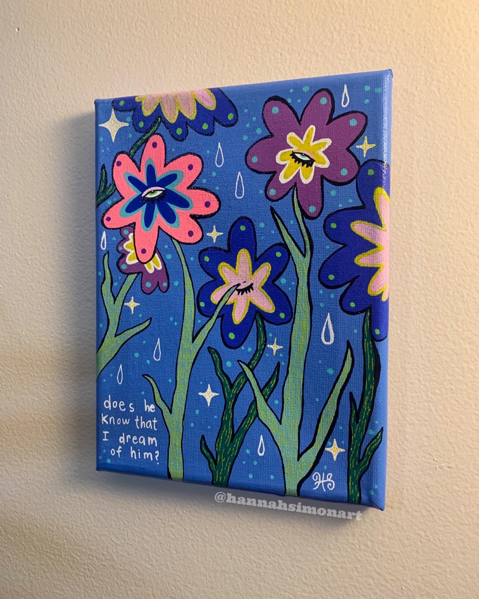 Does He Know Flower Garden Original Painting - Etsy