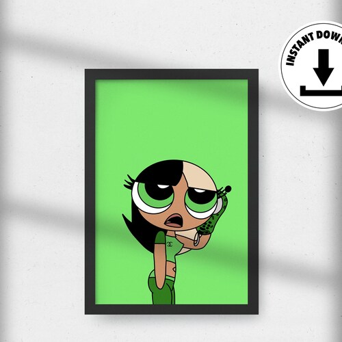 Powerpuff Girls Inspired Buttercup Poster Instant Download - Etsy