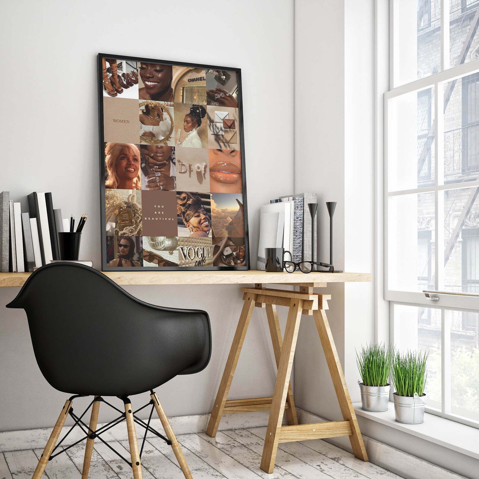 Brown Aesthetic Poster– Instant Download – Collage | Wall Art - Etsy