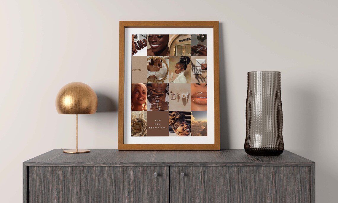 Brown Aesthetic Poster Instant Download Collage Wall Art - Etsy