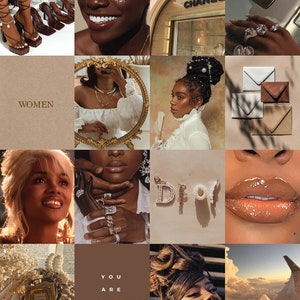 Brown Aesthetic Poster Instant Download Collage Wall Art - Etsy