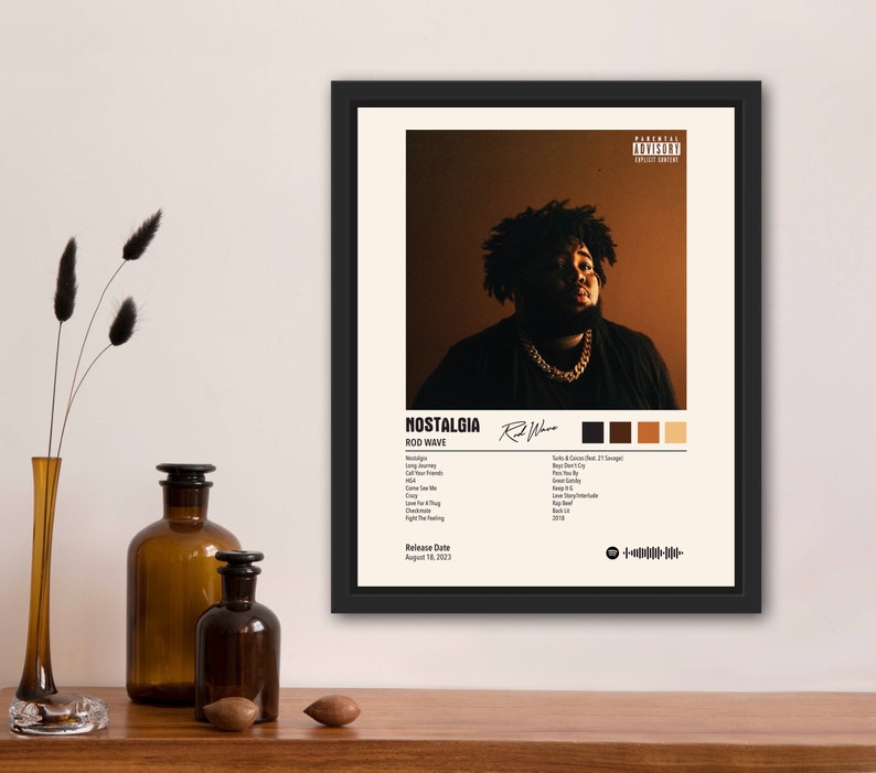 Rod Wave – Nostalgia Album Cover Poster – Digital Download | Wall Art ...