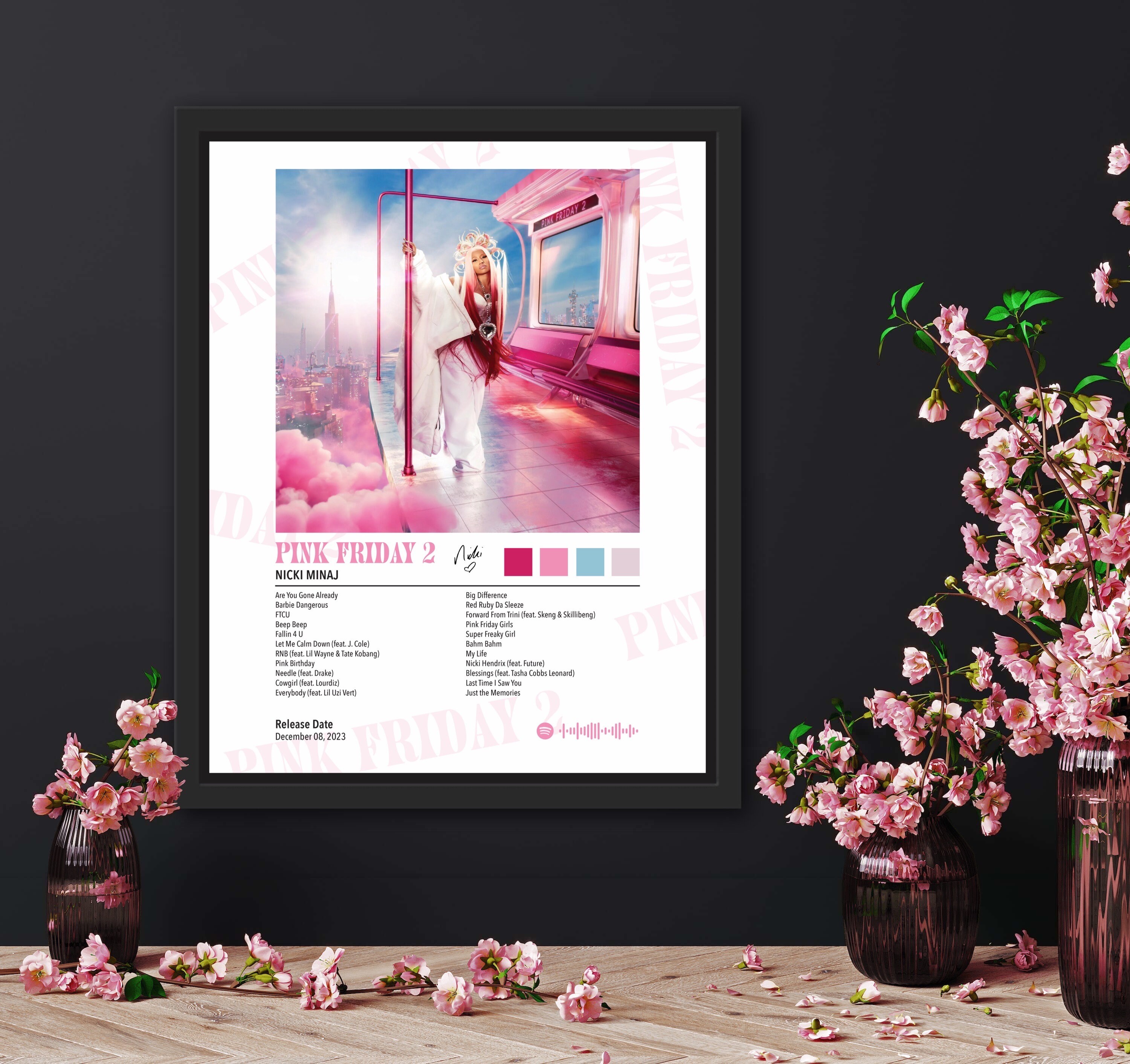 Nicki Minaj Pink Friday 2 Album Cover Poster Digital Download Wall Art ...
