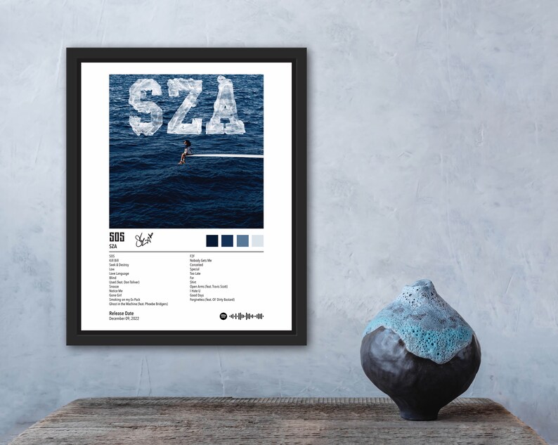 SZA Album Cover Poster Instant Download SOS Wall Art Celeb Poster - Etsy