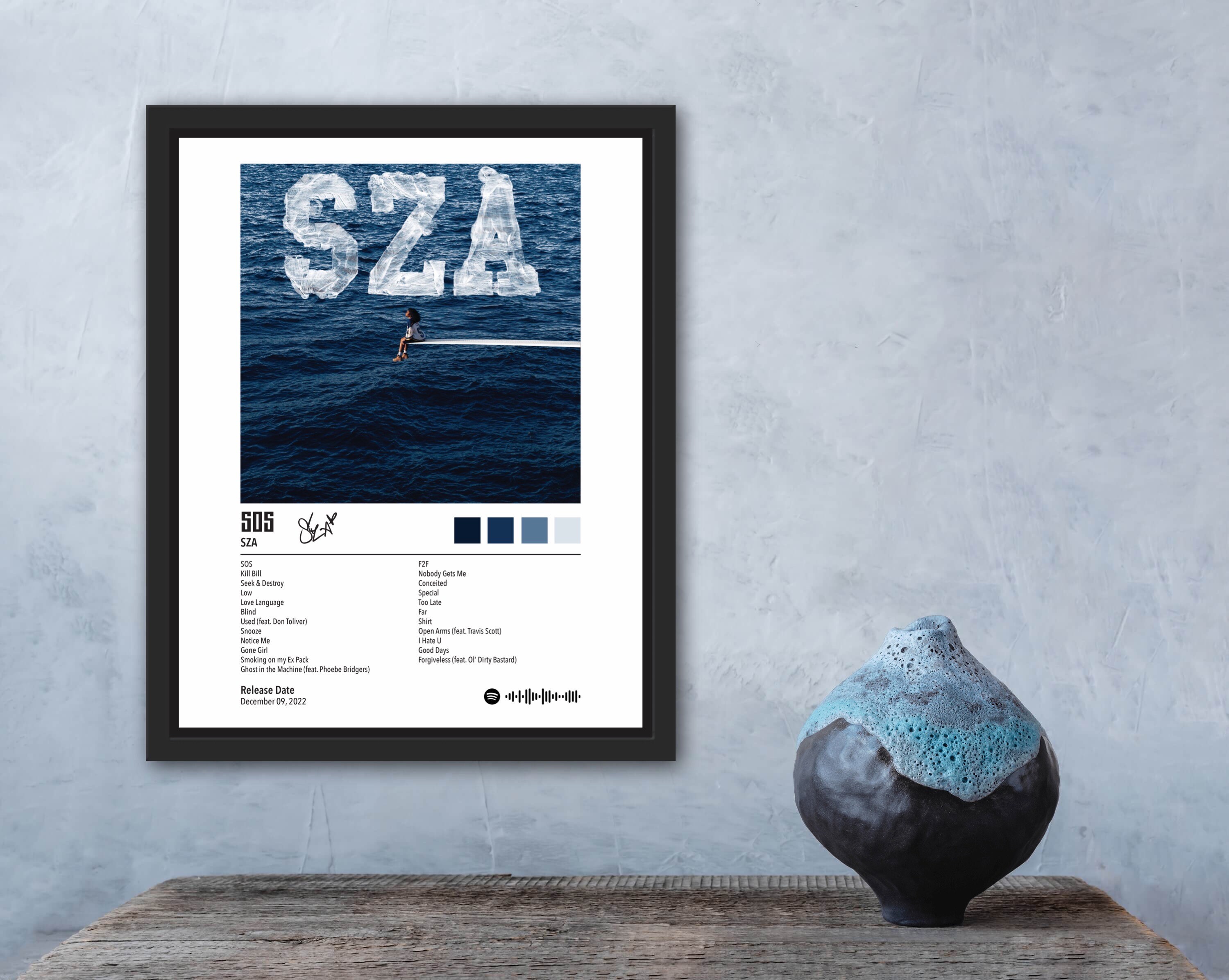 SZA Album Cover Poster Instant Download SOS Wall Art Celeb Poster - Etsy