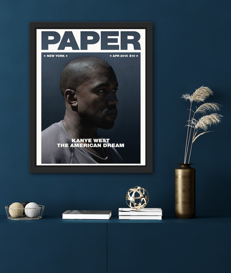 PAPER Magazine Kanye West Poster – Instant Download – | Wall Art ...