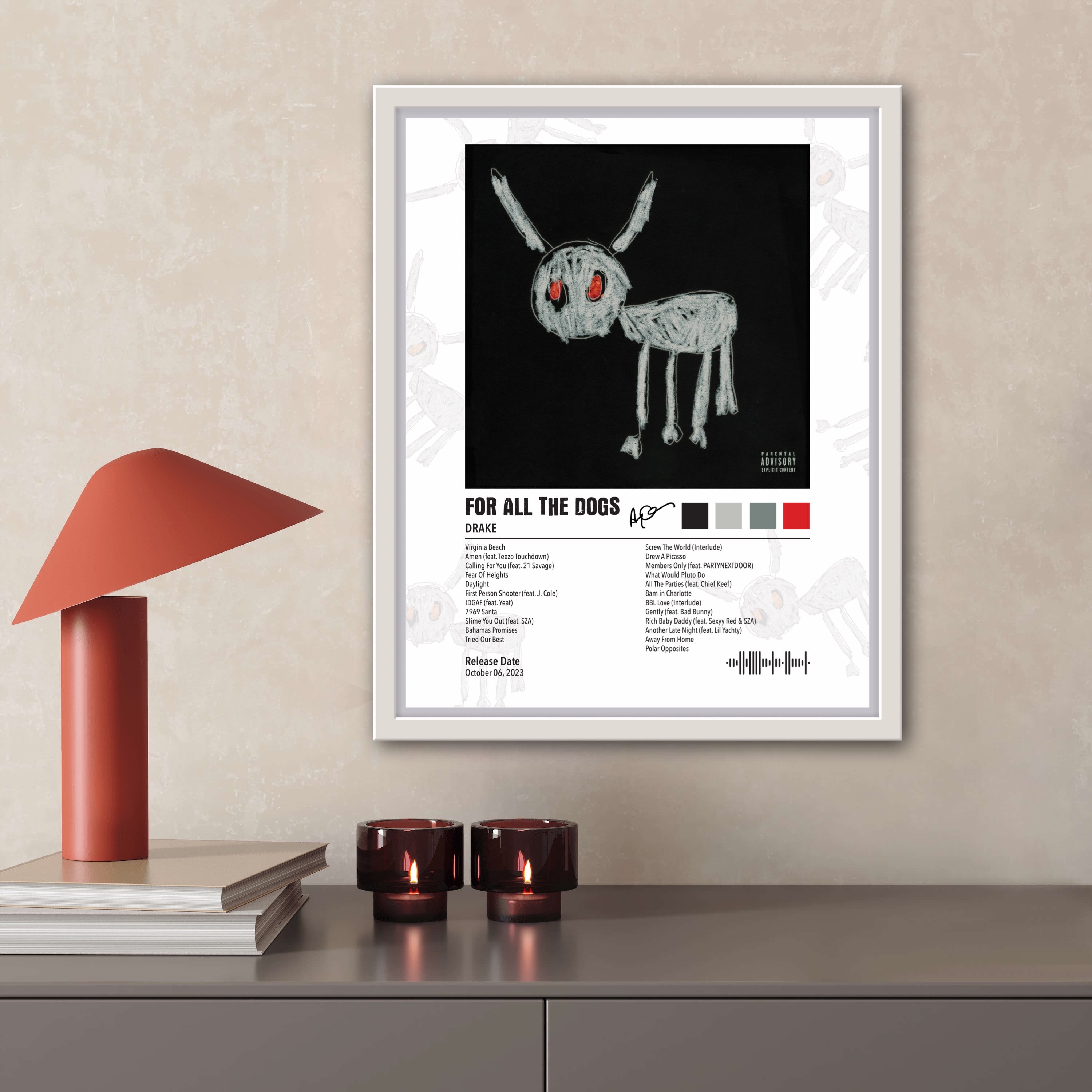 Drake – for All the Dogs Album Cover Poster – Digital Download | Wall ...