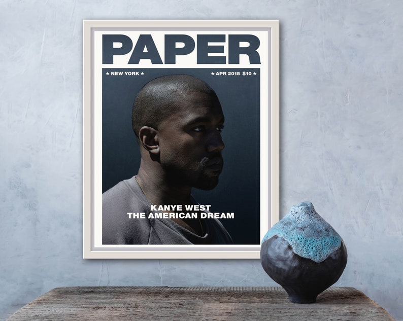 PAPER Magazine Kanye West Poster – Instant Download – | Wall Art ...