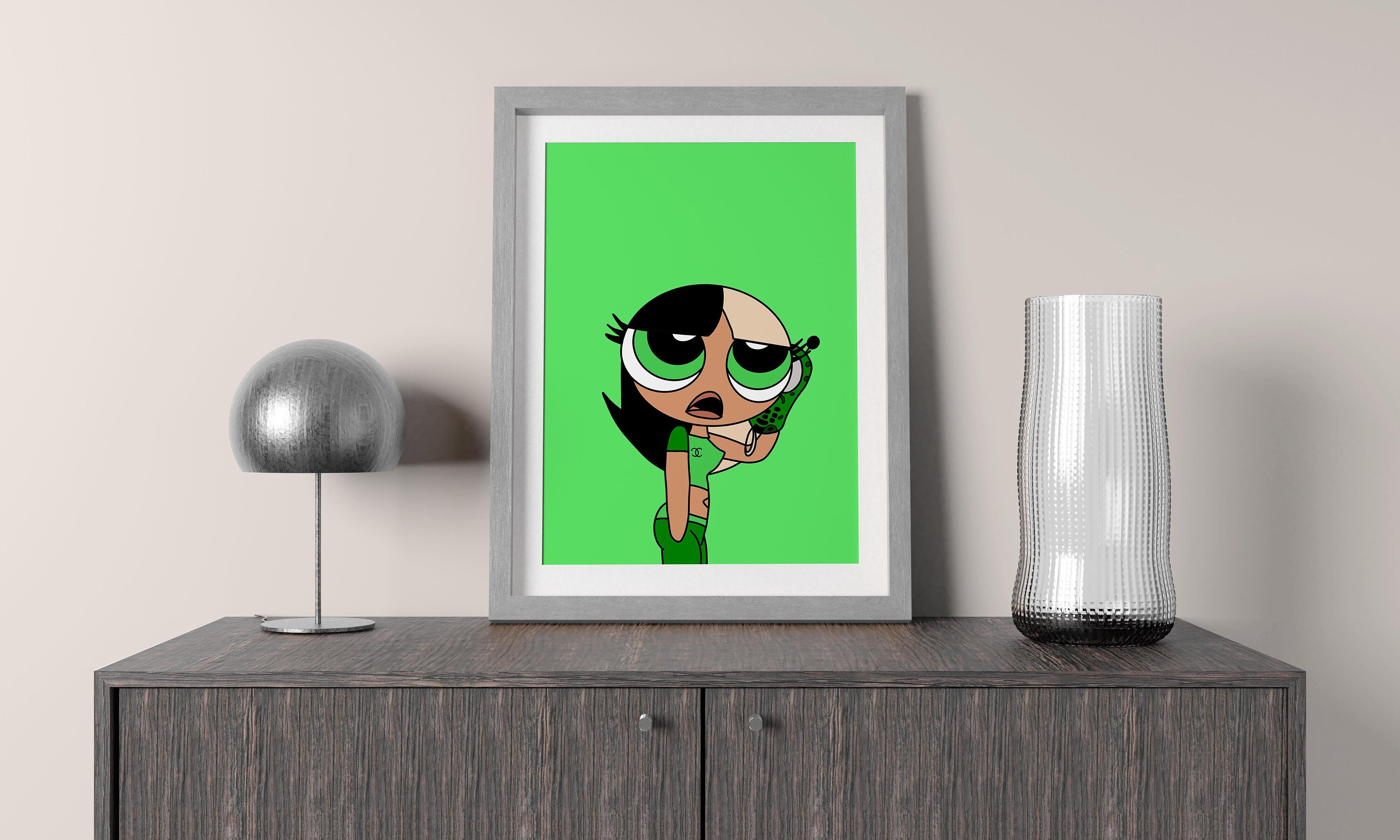 Powerpuff Girls Inspired Buttercup Poster – Instant Download – Wall Art ...
