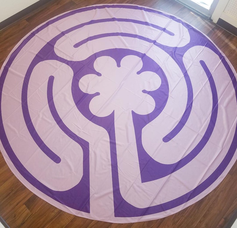 Custom TWO-COLOR Portable Labyrinth for Meditation at Home, 3circuit ...