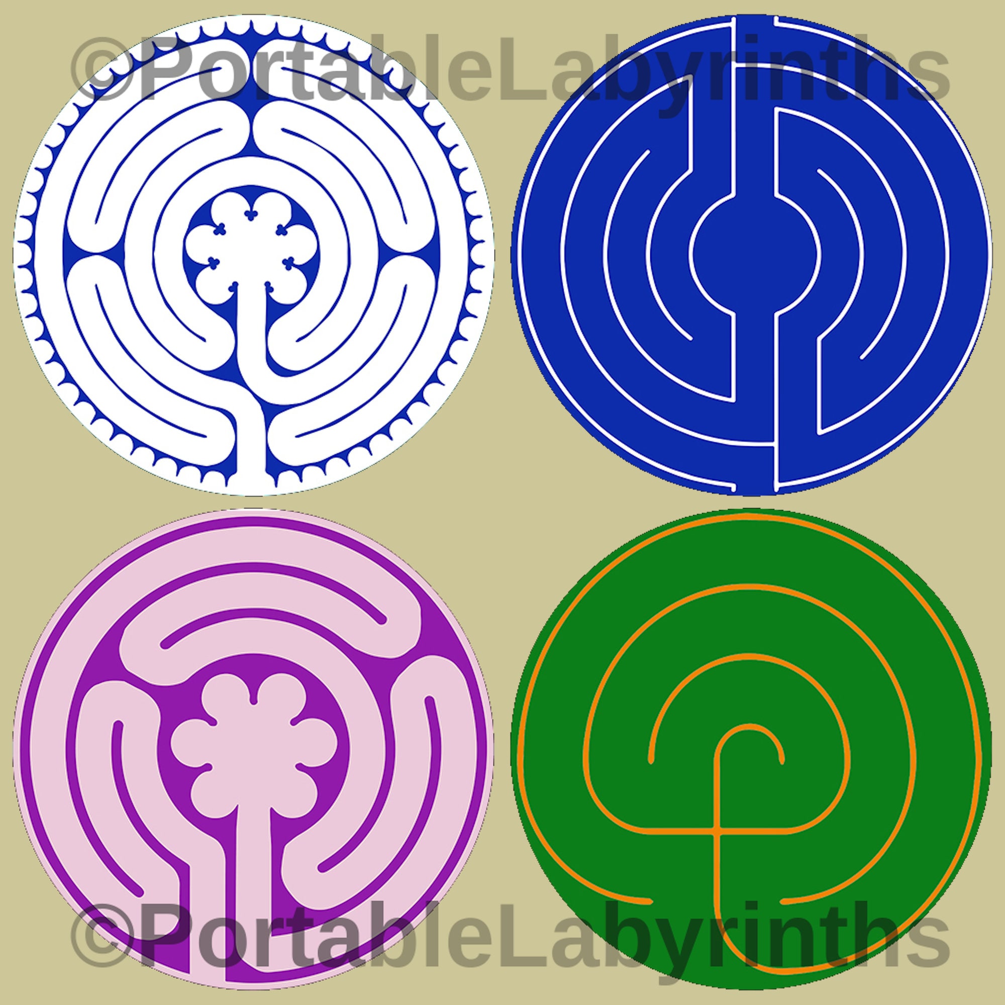 Custom MEDIUM Portable Labyrinth for Meditation at Home, MEDIUM SIZE ...