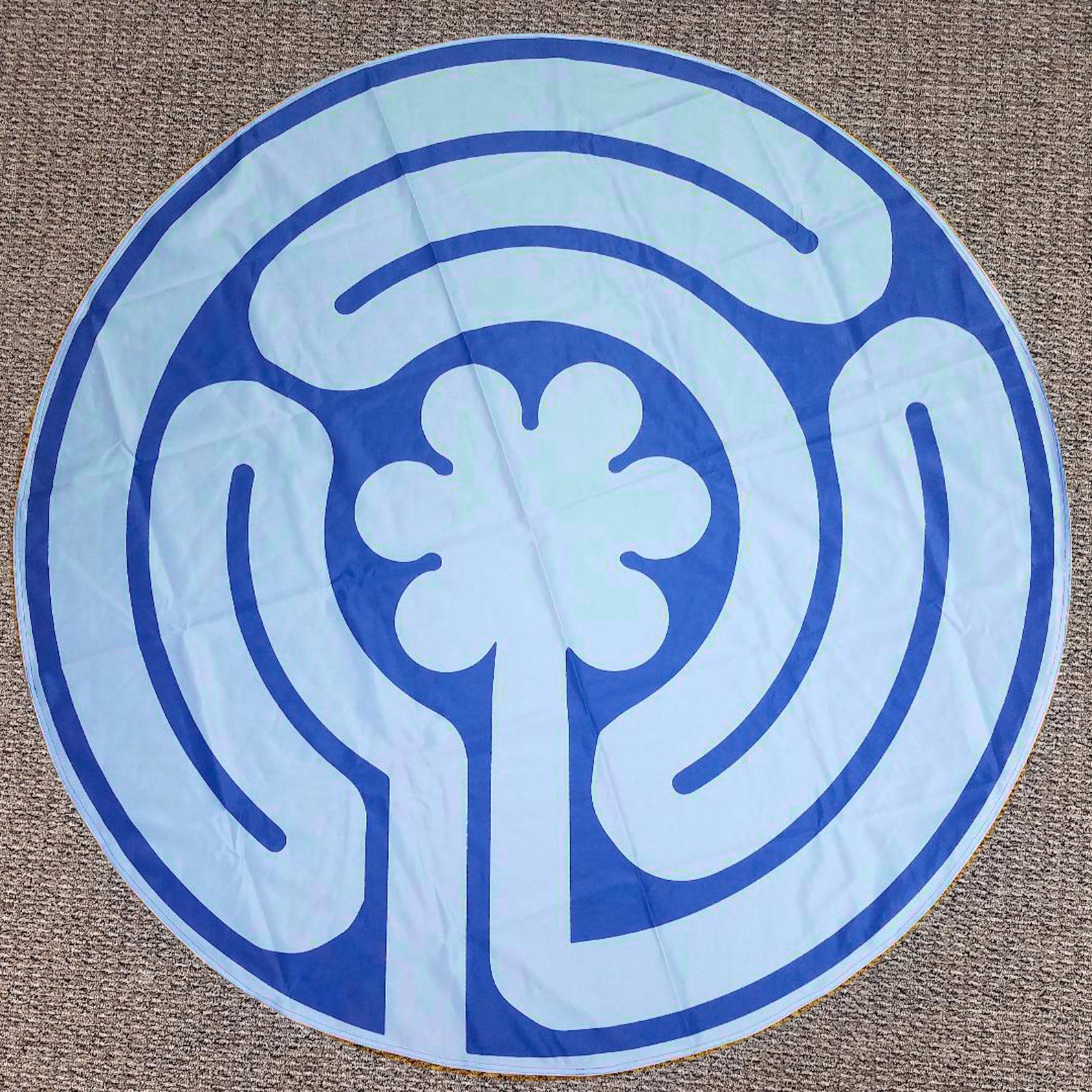 Custom TWO-COLOR Portable Labyrinth for Meditation at Home, 3circuit ...