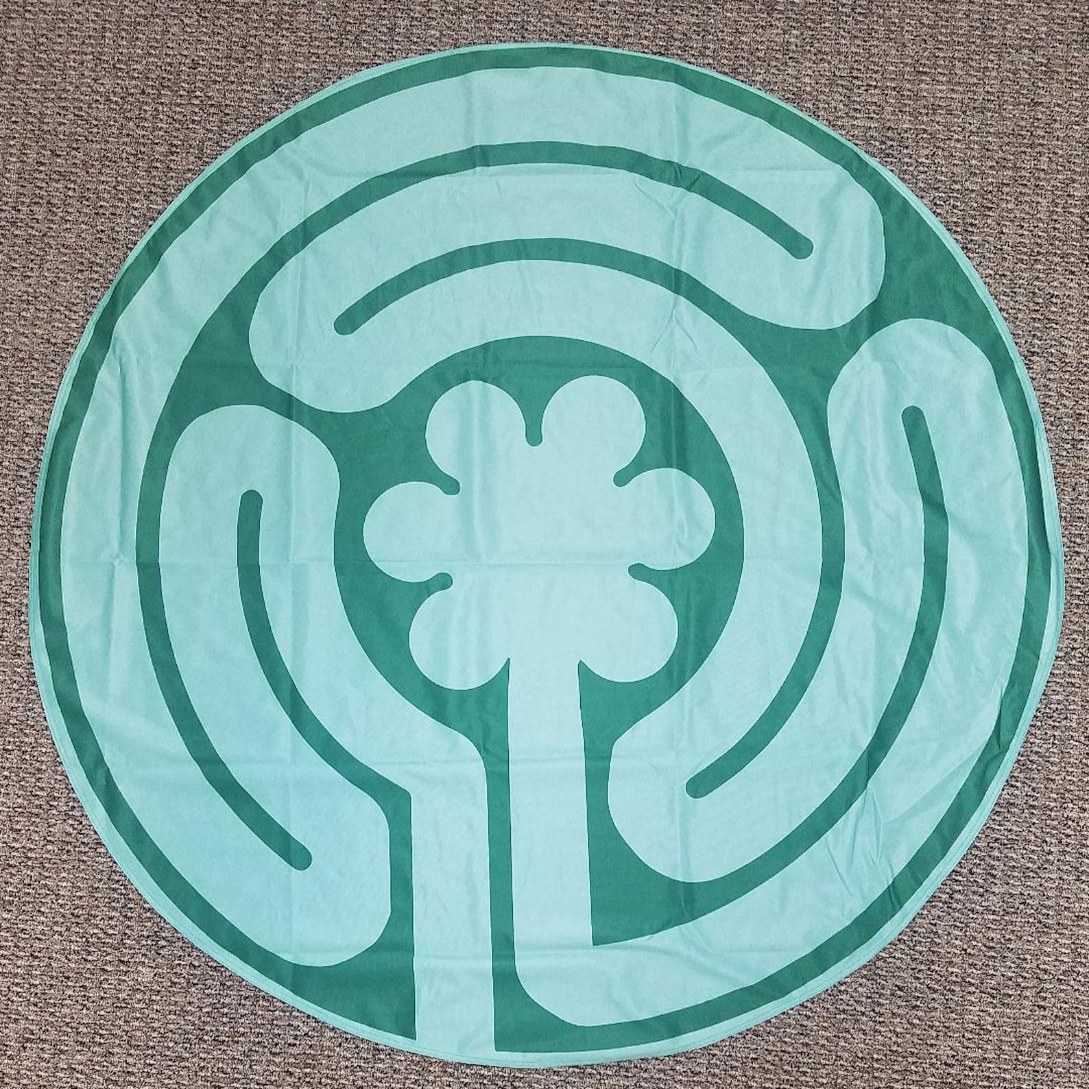 Custom TWO-COLOR Portable Labyrinth for Meditation at Home, 3circuit ...