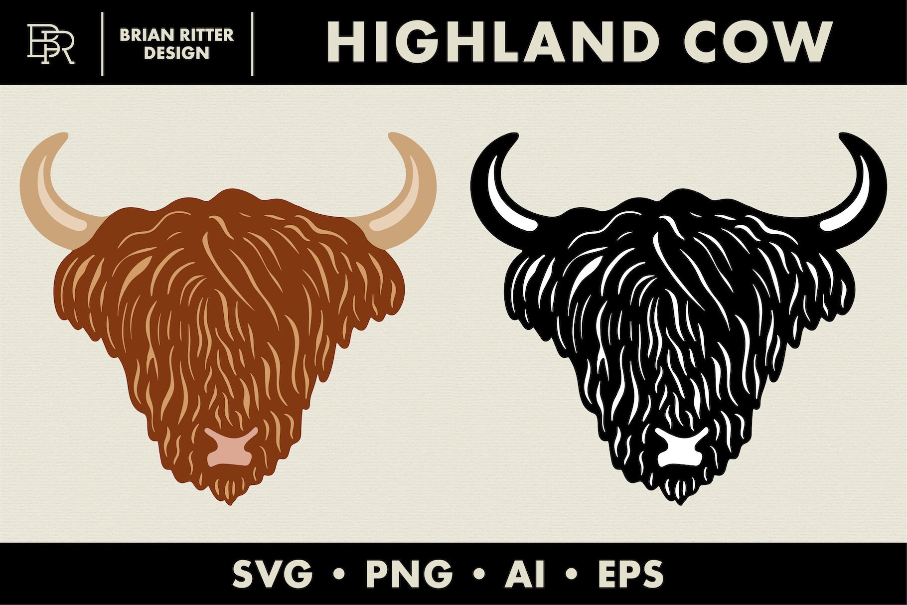 Highland Cow | Graphic | Cut Files | PNG | SVG | EPS | Digital Art ...