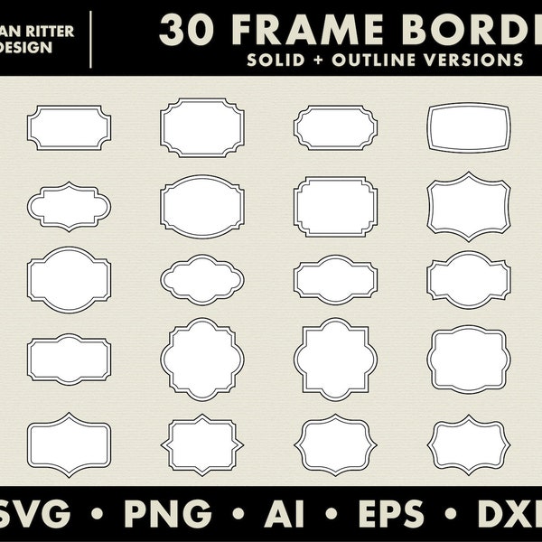 Digital Border Frame - Etsy