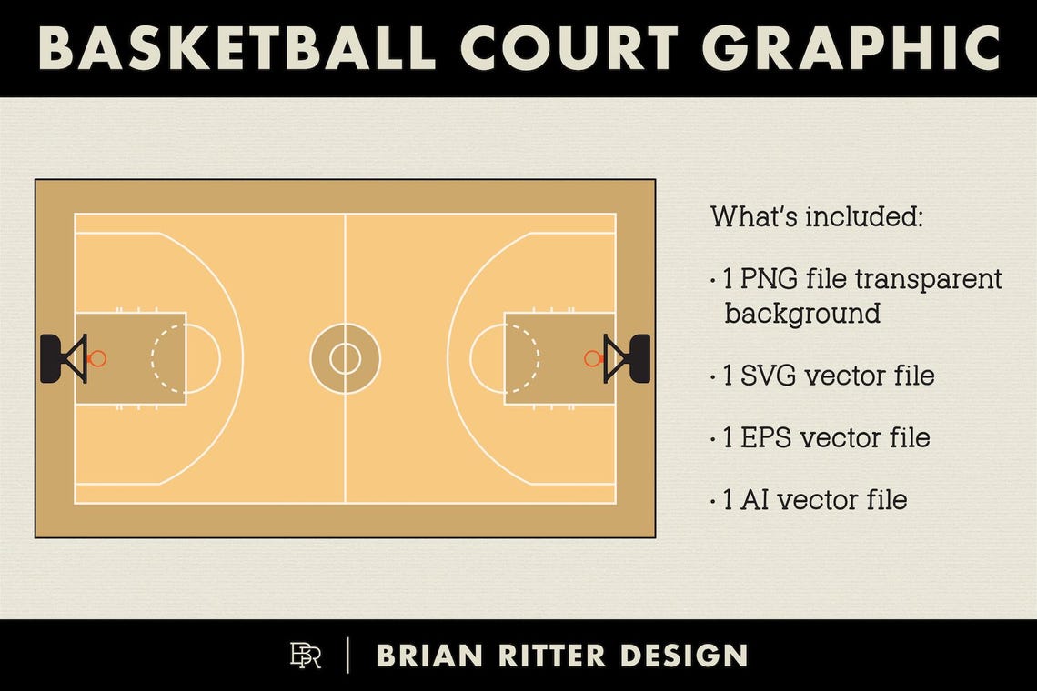 Basketball Court Graphic | Graphic Object | Sports Element | PNG | SVG ...