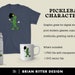 Pickleball Cartoon Character 2 Retro Funny Character Pickle Ball PNG ...