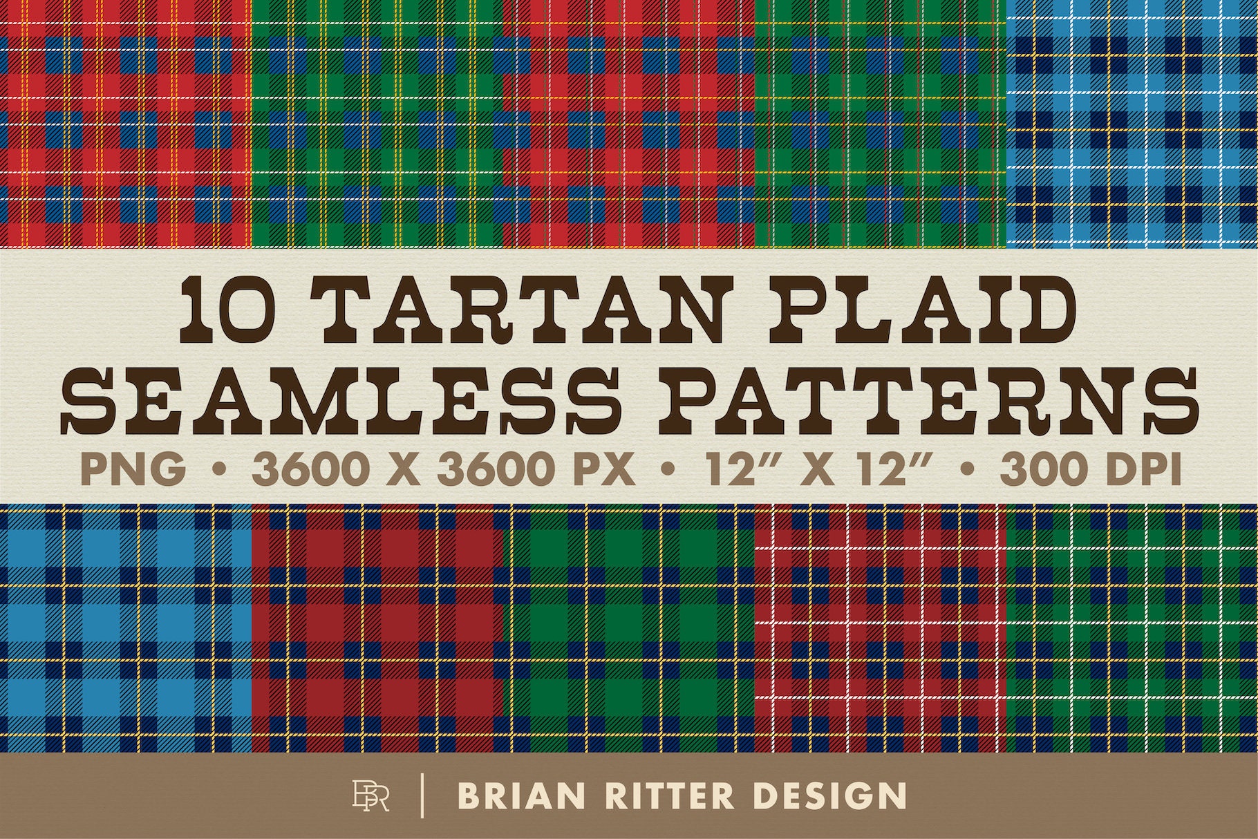10 Tartan Plaid Seamless Patterns | Checker | Plaid Background | PNG ...