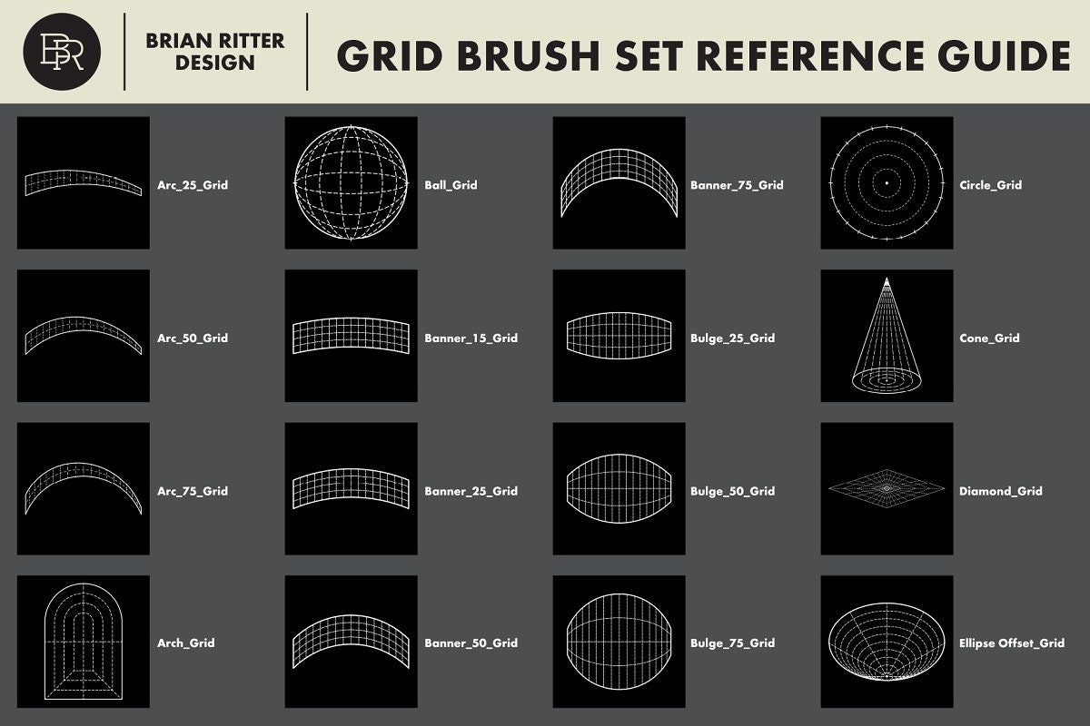 Procreate Drawing Grid Brushes - Etsy