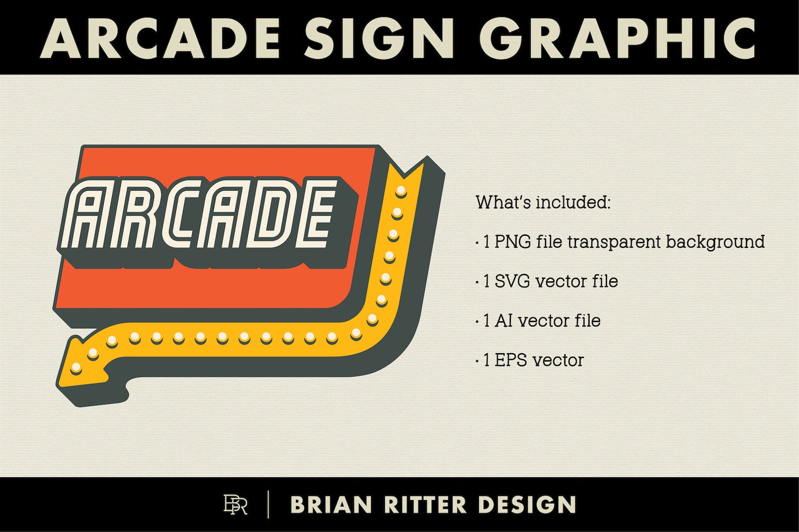 Arcade Retro Sign Graphic Gamer Sign EPS PNG SVG Digital Art Printable ...