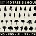 Tree Silhouettes Graphics PNG SVG DXF Digital Art Printable Art - Etsy