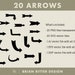 20 Arrows | Retro Vintage Arrow Graphics | PNG | SVG | DXF | Digital ...