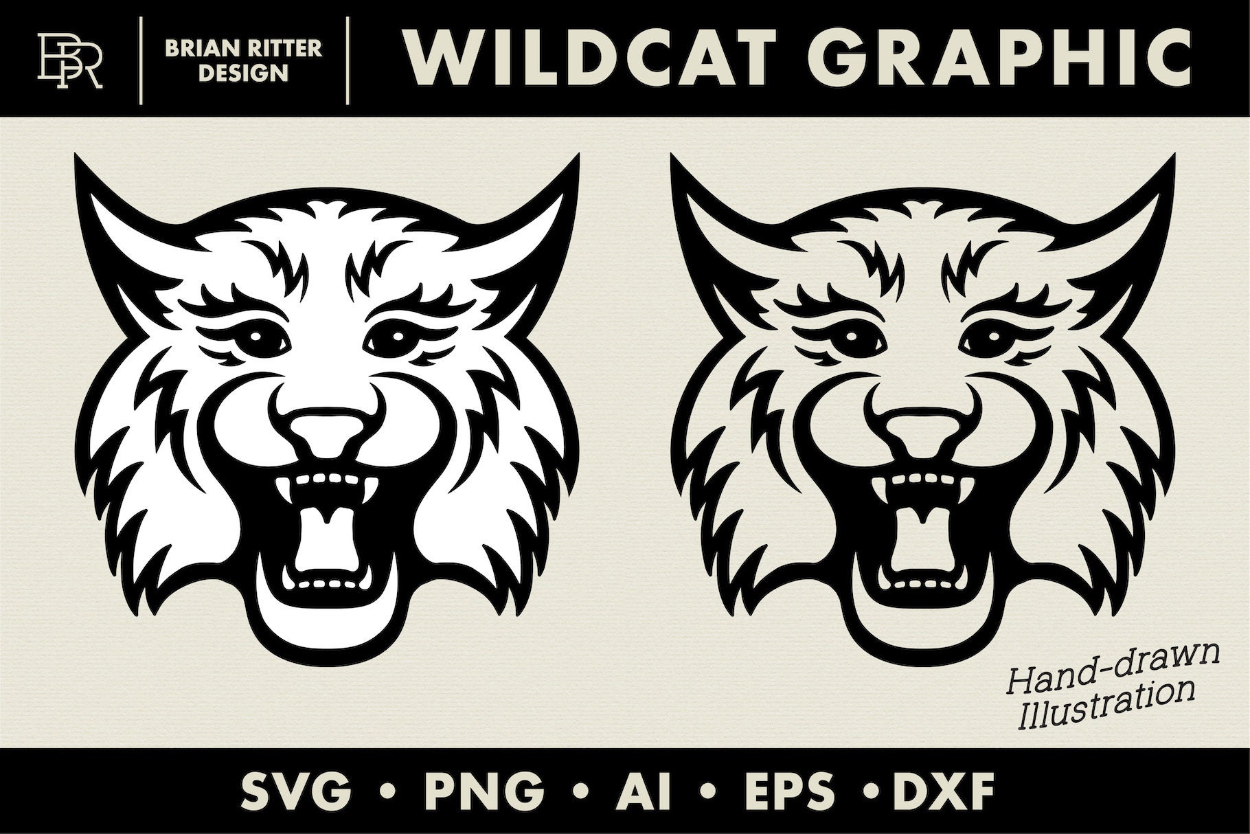 Wildcat Cat Graphic Cut Files PNG SVG DXF Digital Art Printable Art - Etsy