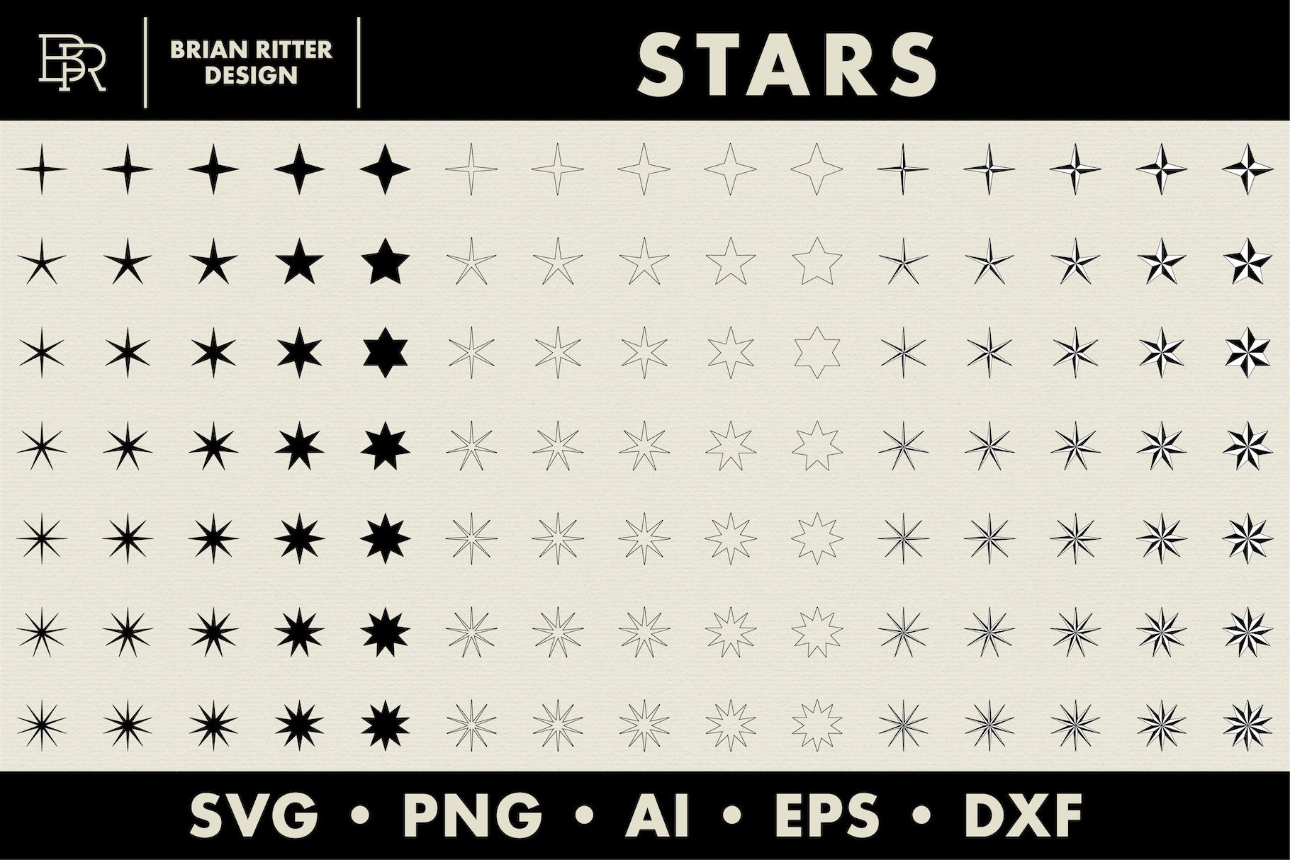 Stars | Graphics | Star Geometric Shapes | PNG | SVG | DXF | Digital ...
