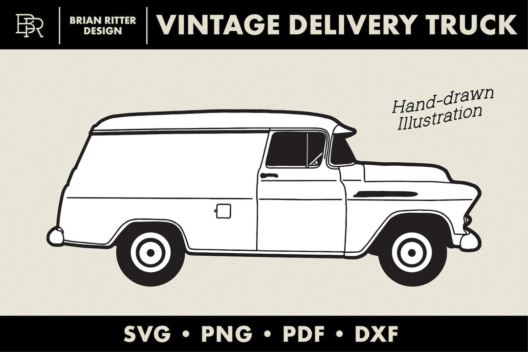 Vintage Delivery Truck | PNG | SVG | DXF | Digital Art | Printable Art ...