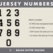 Jersey Numbers | Uniform Numerals | Graphic Objects | Sports Elements ...