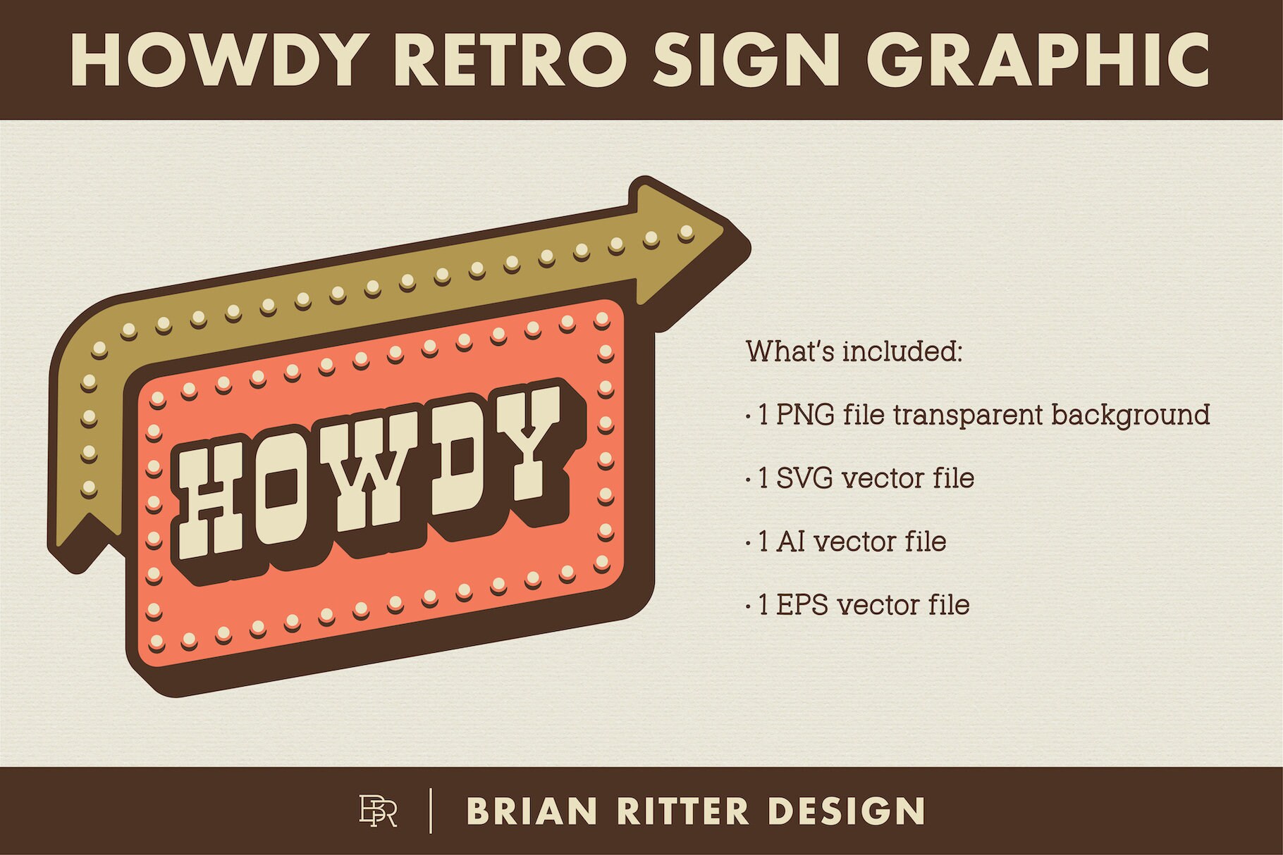 Howdy Retro Sign Graphic EPS PNG SVG Digital Art Printable Art - Etsy