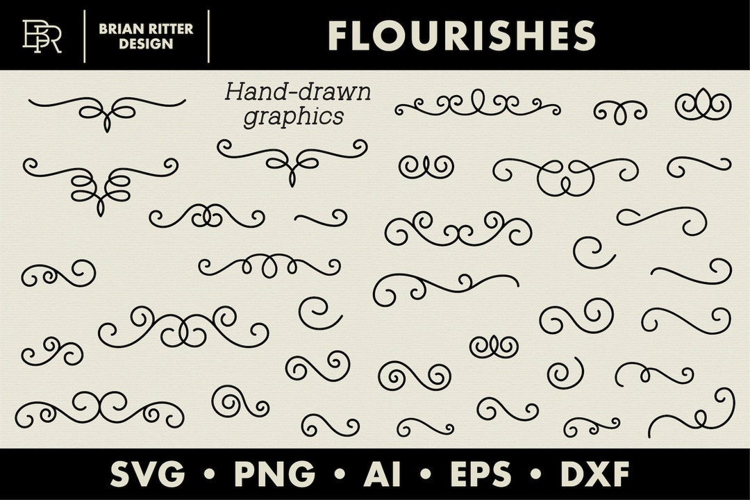 Flourishes | Decorative Flourish Elements | Swirls | Ornamental ...