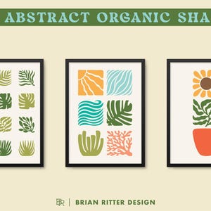 100 Abstract Organic Shapes | Boho | Nature | Botanical | Wall Art ...