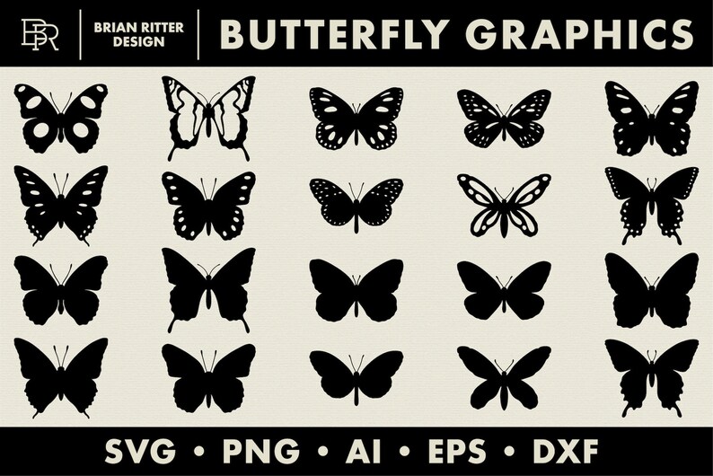 Butterfly | Graphics | Cut Files | PNG | SVG | DXF | Digital Art ...
