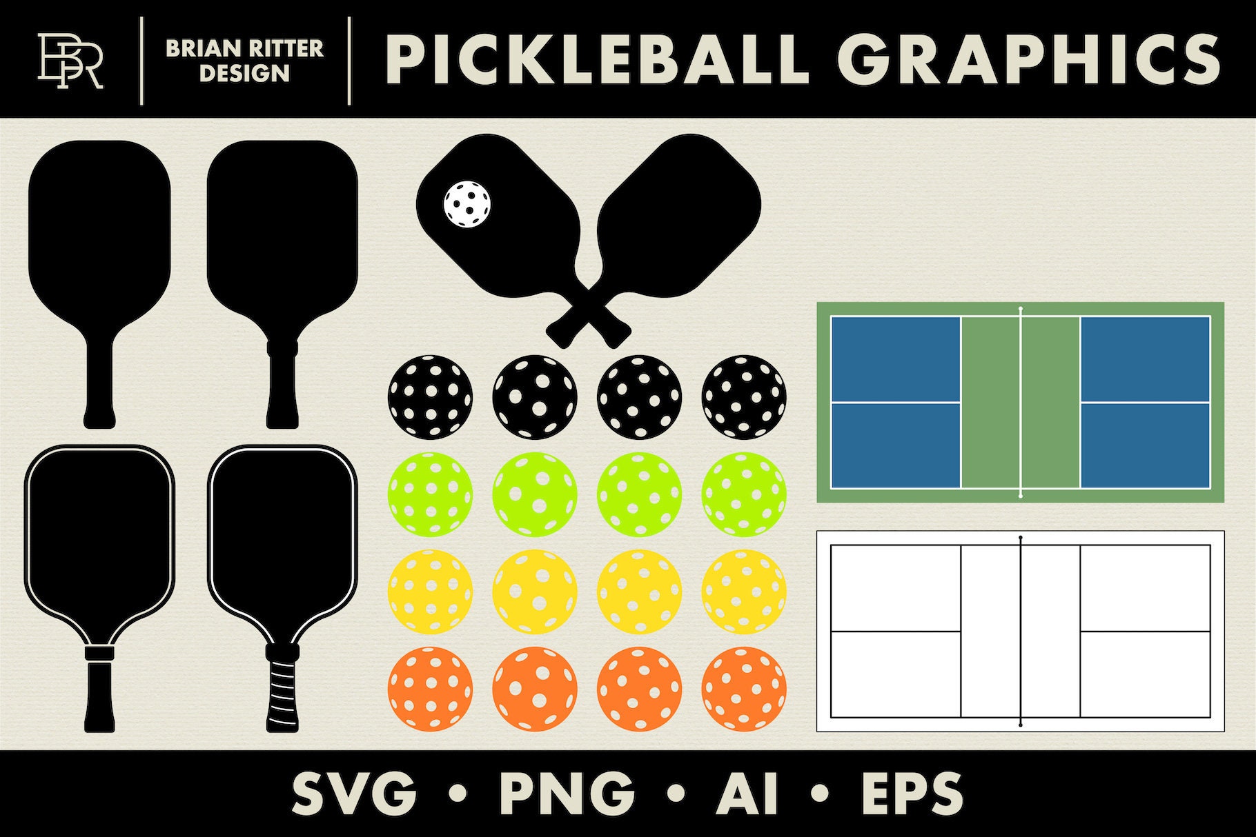 Pickleball | Graphic Objects | Sports Elements | PNG | SVG | EPS ...