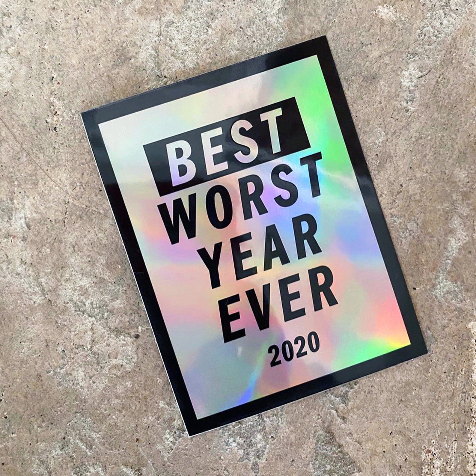 2020 Sticker, Best Worst Year Ever, 3.25" Holographic Decal - Etsy