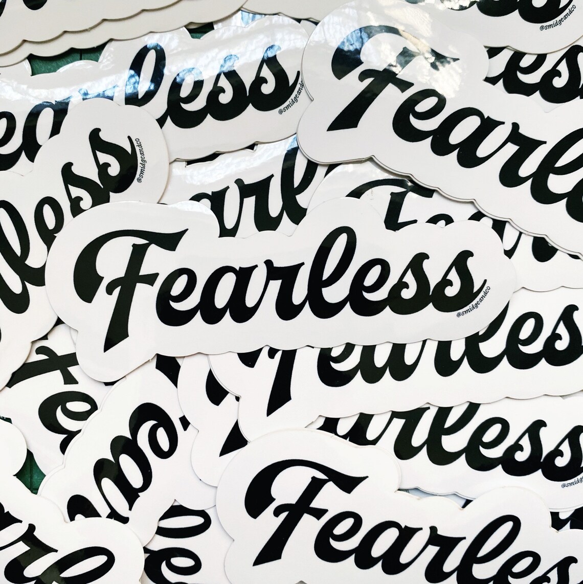 Fearless Sticker (decal), 4.5" Vinyl - Etsy