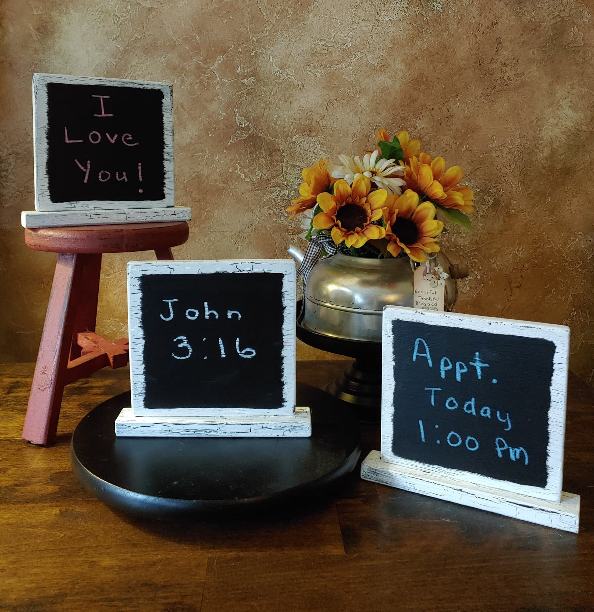 Double Sided, Freestanding Chalkboard Paint Table Top Sign Farmhouse ...