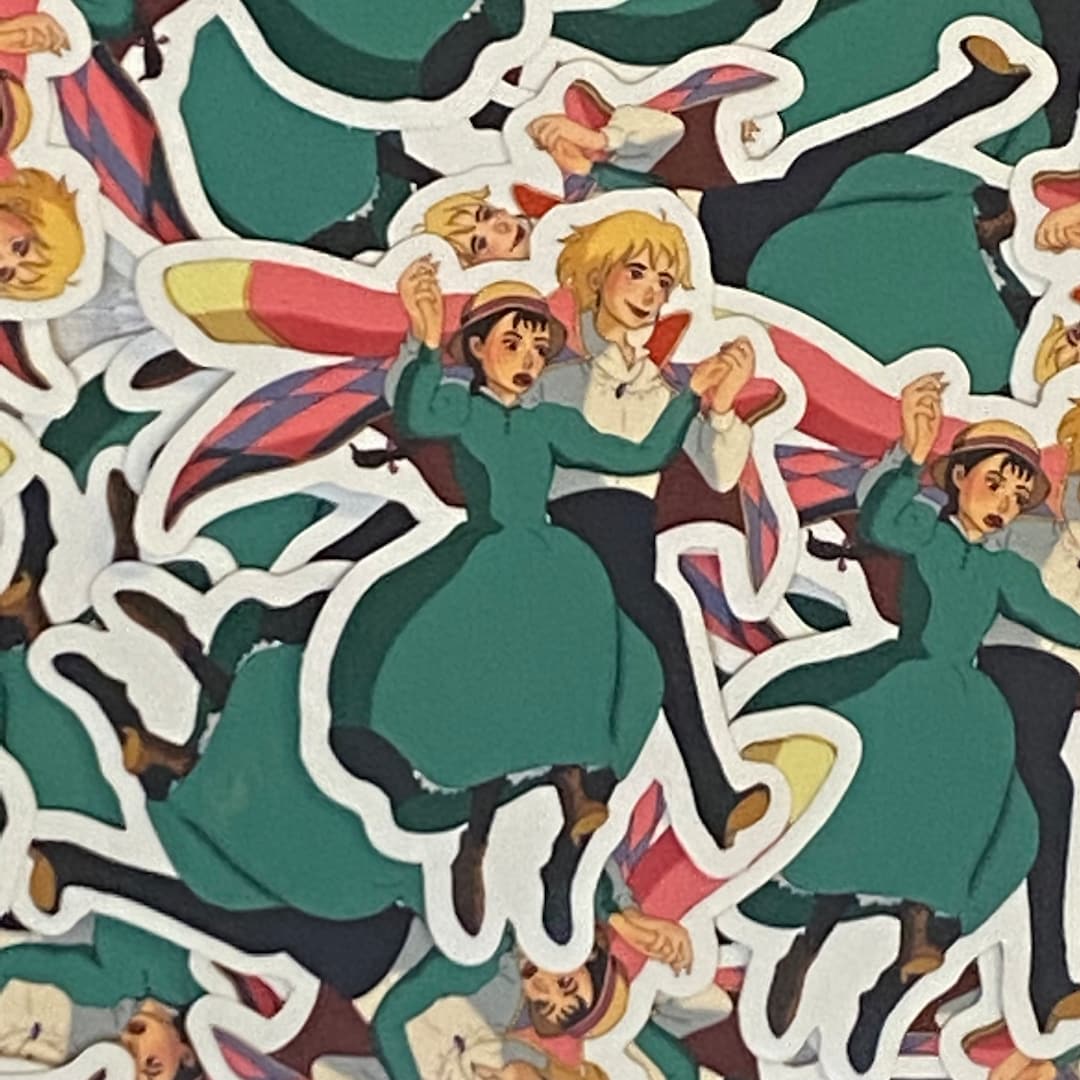 Howl and Sophie Vinyl Sticker Howls Moving Castle - Etsy