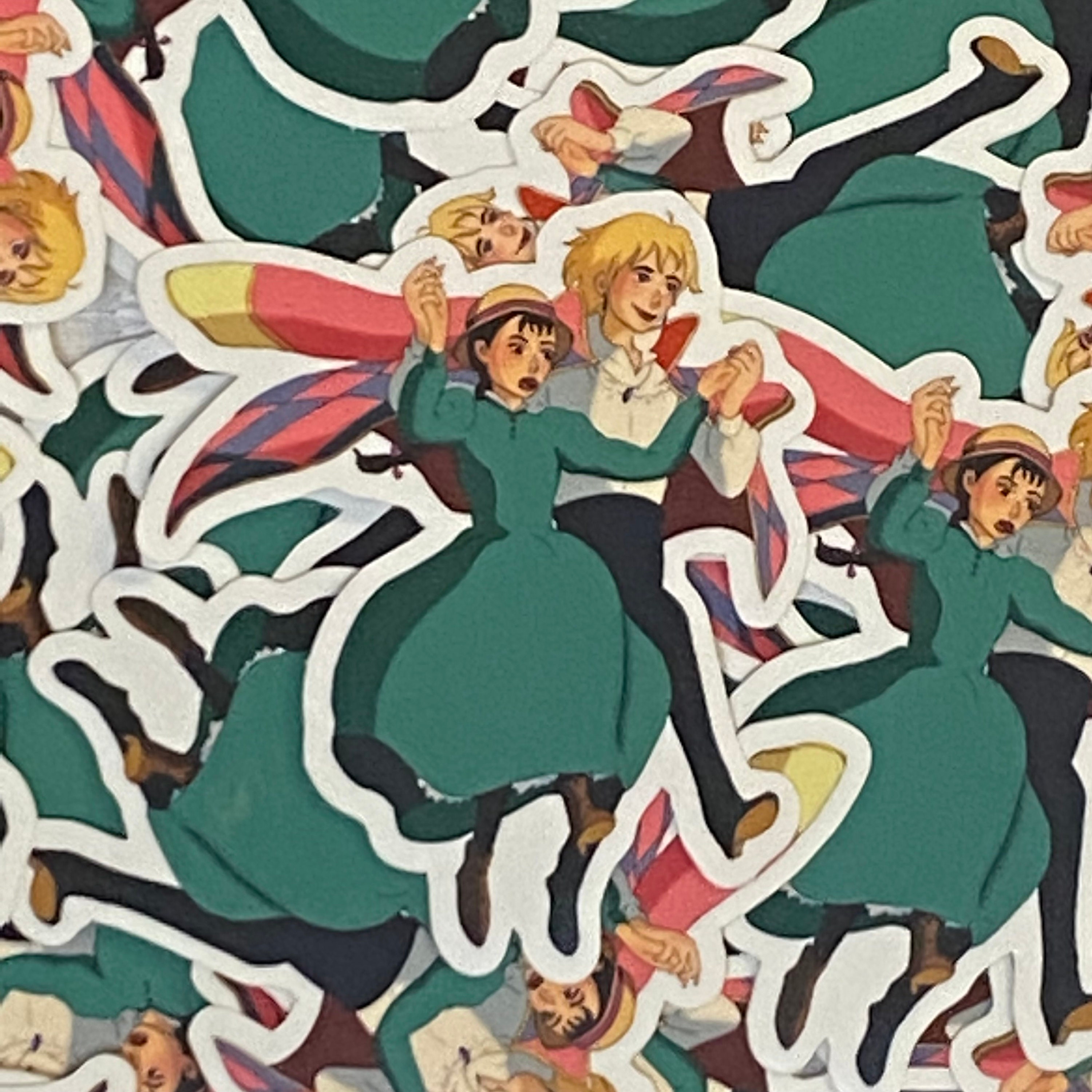 Howl and Sophie Vinyl Sticker Howls Moving Castle - Etsy