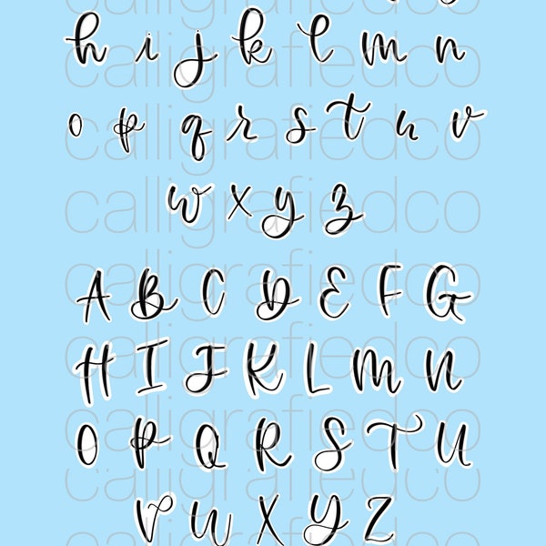 Calligraphy Alphabet Stickers - Etsy