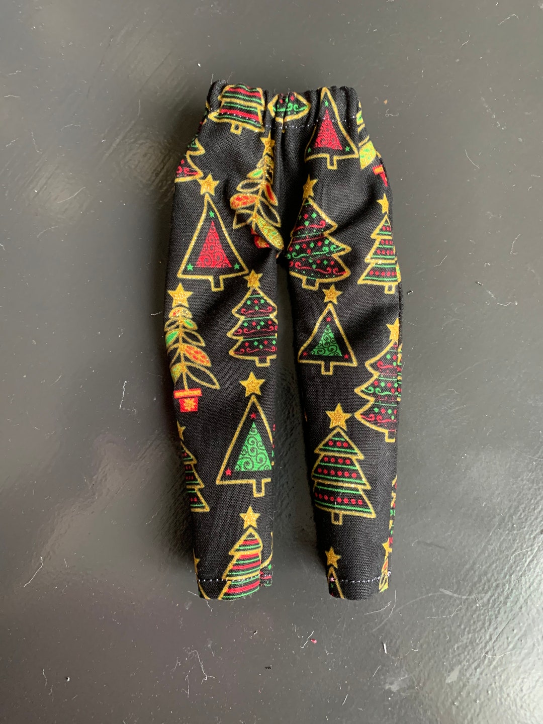 Black Elf Pants With Glitter Trees by Christmas Shelf Clothes for 12 ...